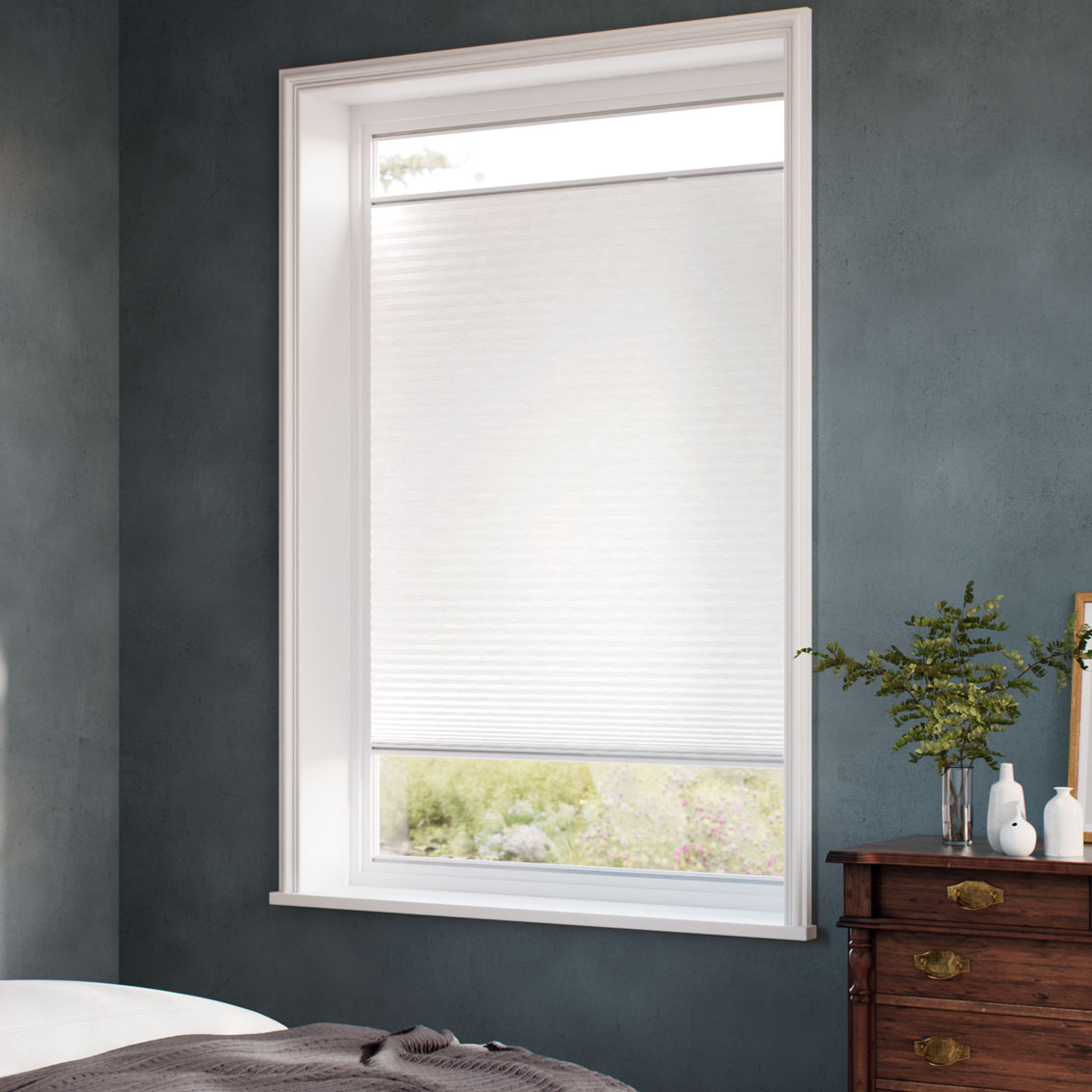 Stick On DuoShade Arctic White Thermal Blind