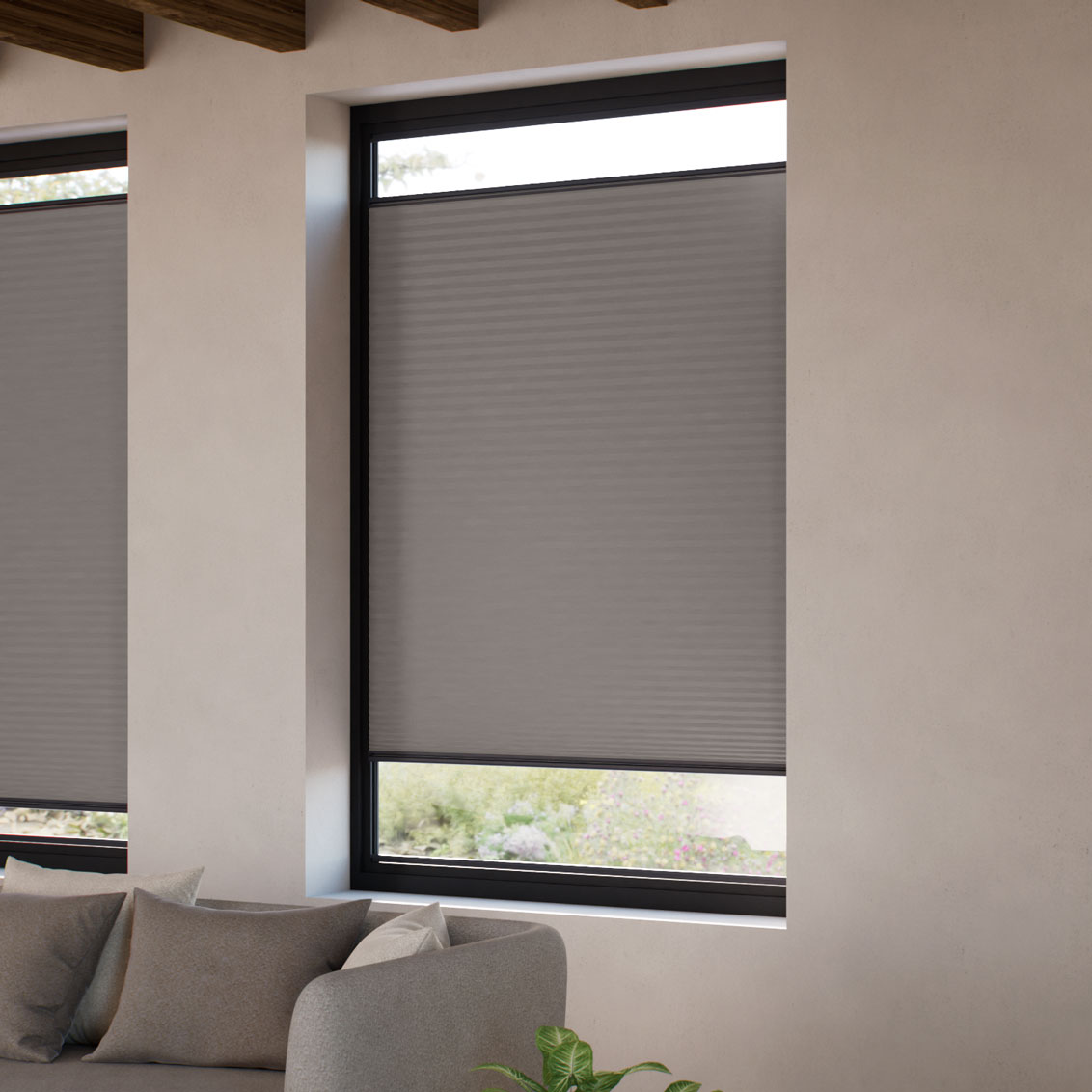 Stick On DuoShade Dark Grey Thermal Blind
