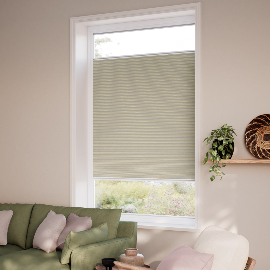 Stick On DuoShade Fallow Thermal Blind