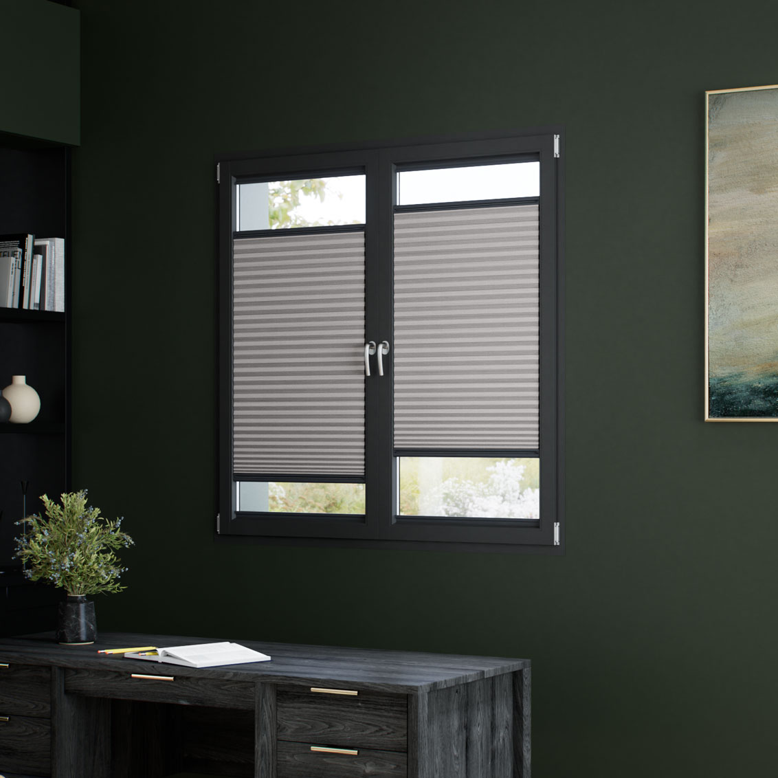 Stick On DuoShade Graphite Thermal Blind