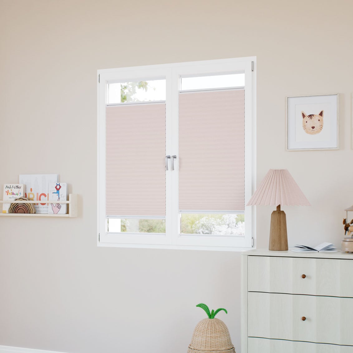 Stick On DuoShade Pink Blush Thermal Blind
