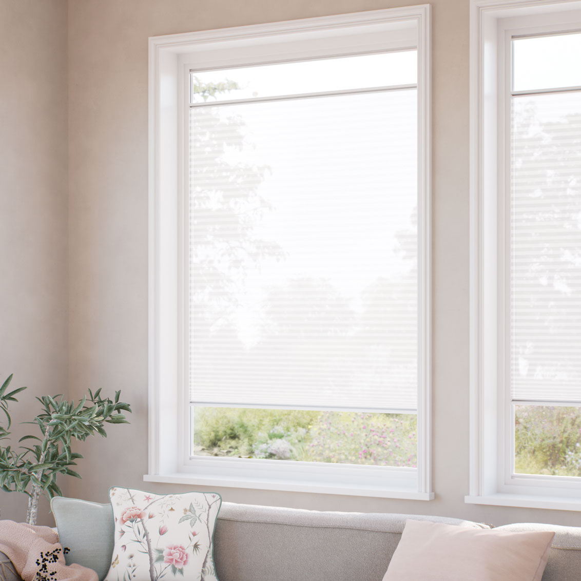 Stick On DuoVoile Snow Thermal Blind