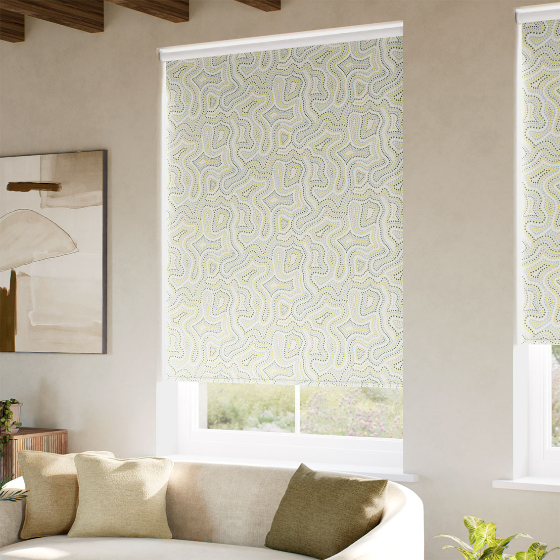 Sunstone Ochre Forest Roller Blind