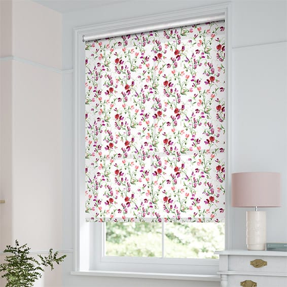 Sweet Pea Pink Roller Blind