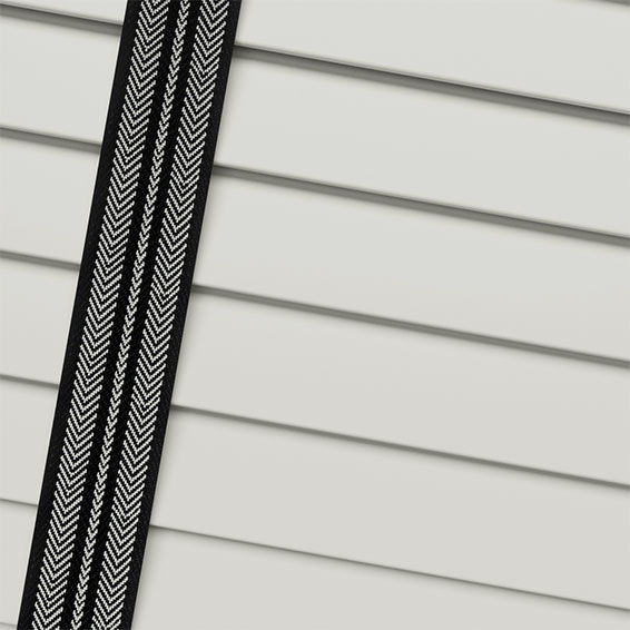 Vintage White & Tapestry Mono Wooden Blind - 50mm Slat