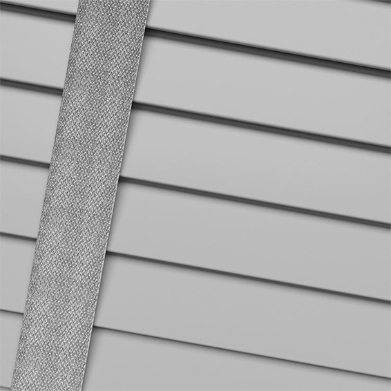 Turtle Dove Grey & Berber Silver Faux Wood Blind - 50mm Slat