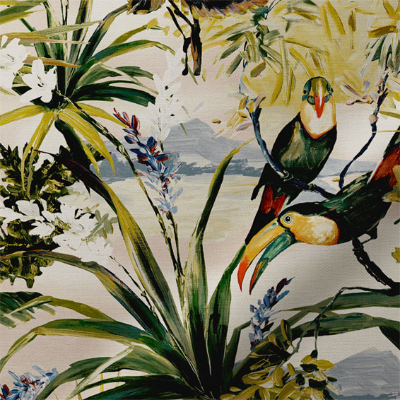 Toucan Velvet Jungle Roman Blind