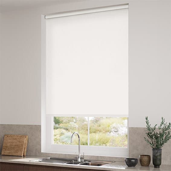 Toulouse Blackout Bright White Roller Blind