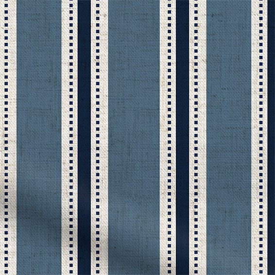 Twill Stripe Linen Denim Roman Blind