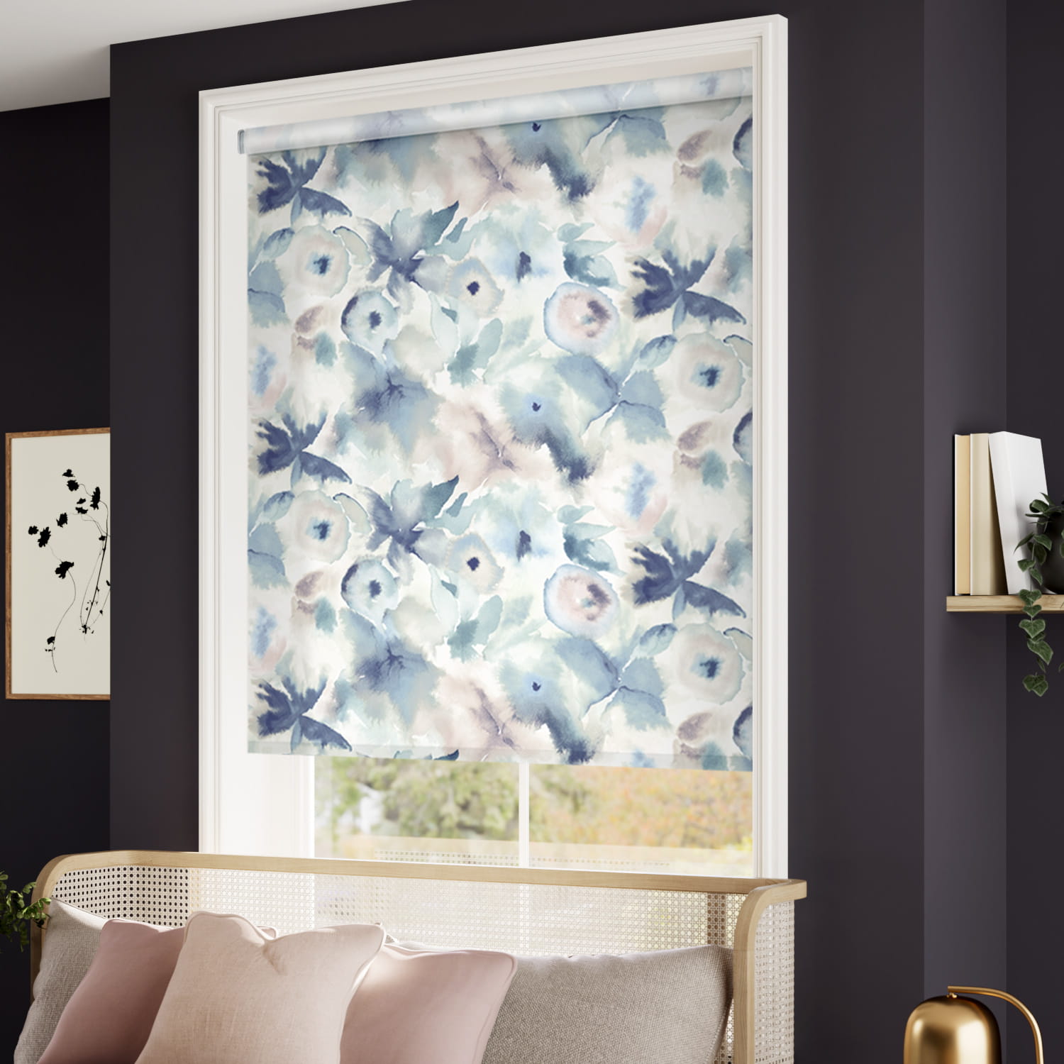 Twist2Go Flores Moonlight Roller Blind