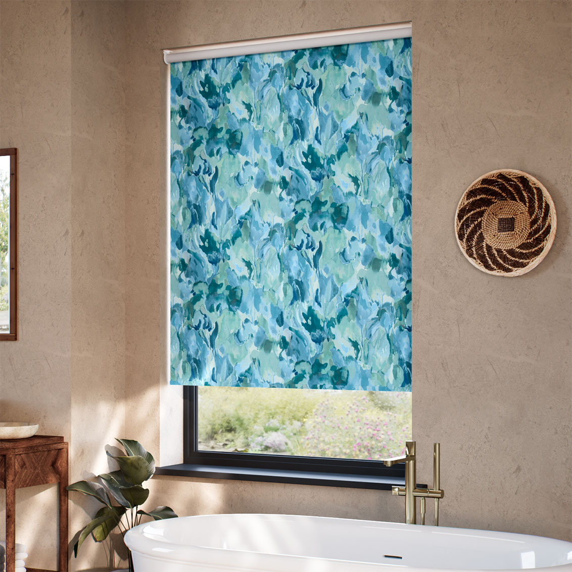 Twist2Go Foresta Azure Pacific Roller Blind