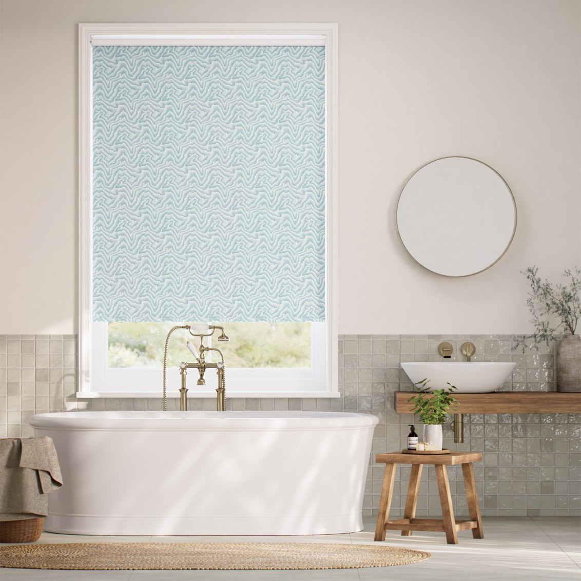 Twist2Go Malachite Cloud Roller Blind
