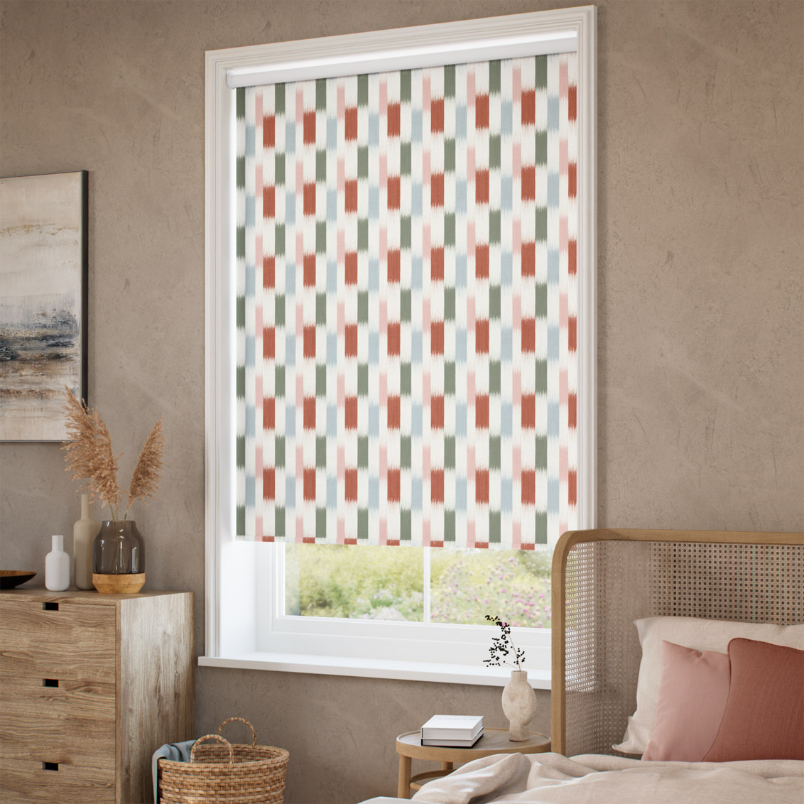 Utto Brick Rose Forest Roller Blind