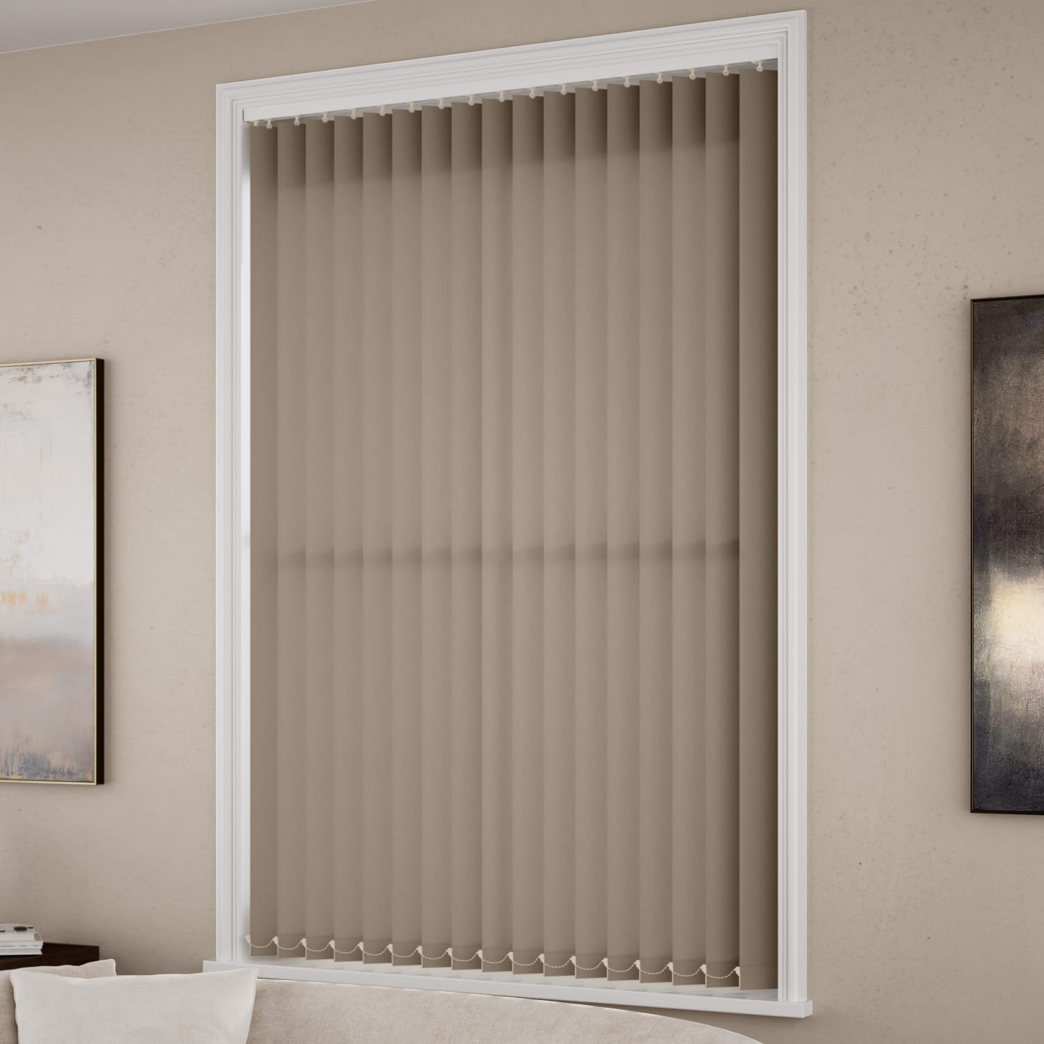 Valencia Grey Taupe Vertical Blind