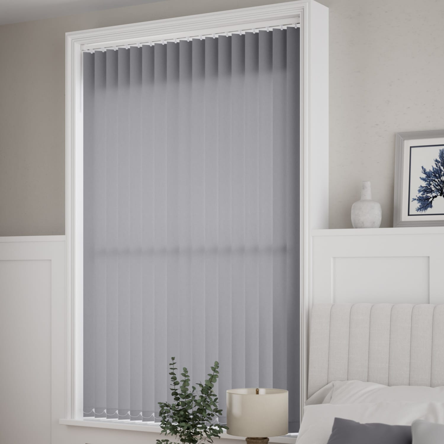 Valencia Seaside Grey Vertical Blind
