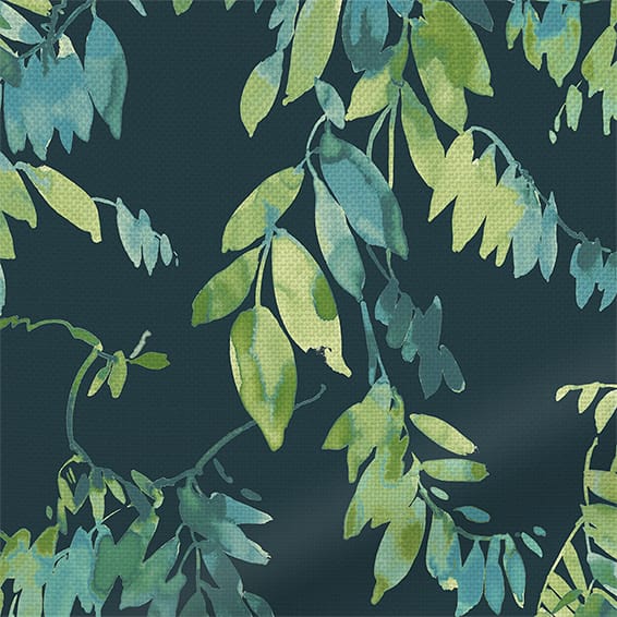 Watercolour Canopy Teal Curtains