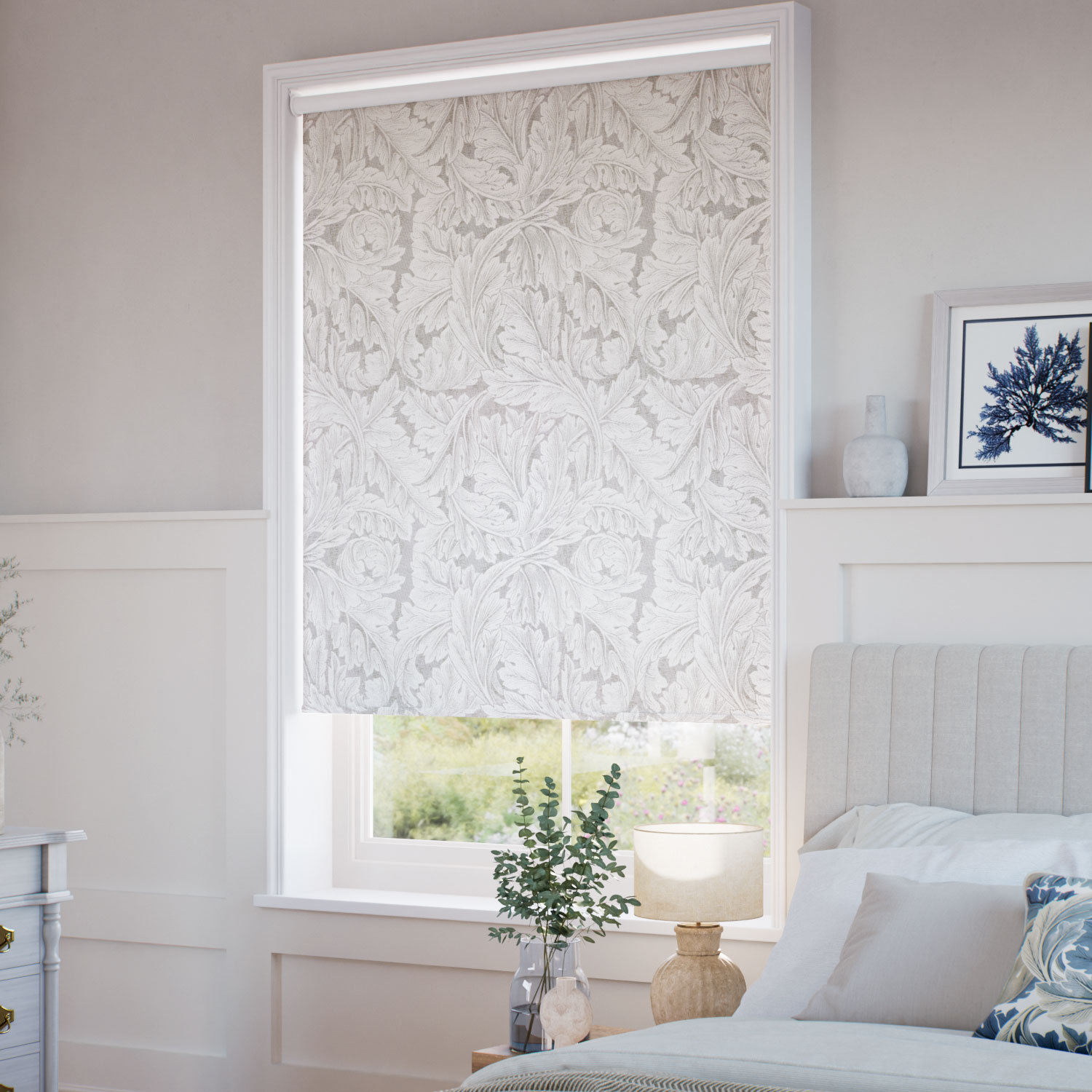 Twist2Go William Morris Acanthus Jacquard Ivory Roller Blind