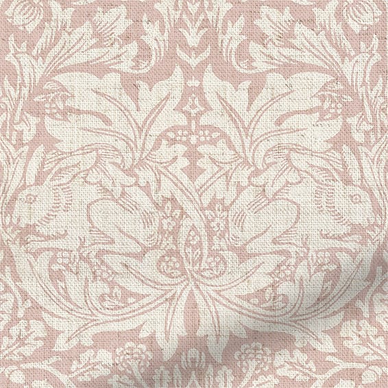 William Morris Brother Rabbit Soft Pink Roman Blind