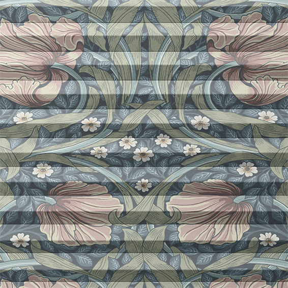 William Morris DuoShade Pimpernel Blush Thermal Blind