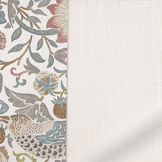 William Morris Strawberry Thief Rose Chalk & Bijou Linen Alabaster ...