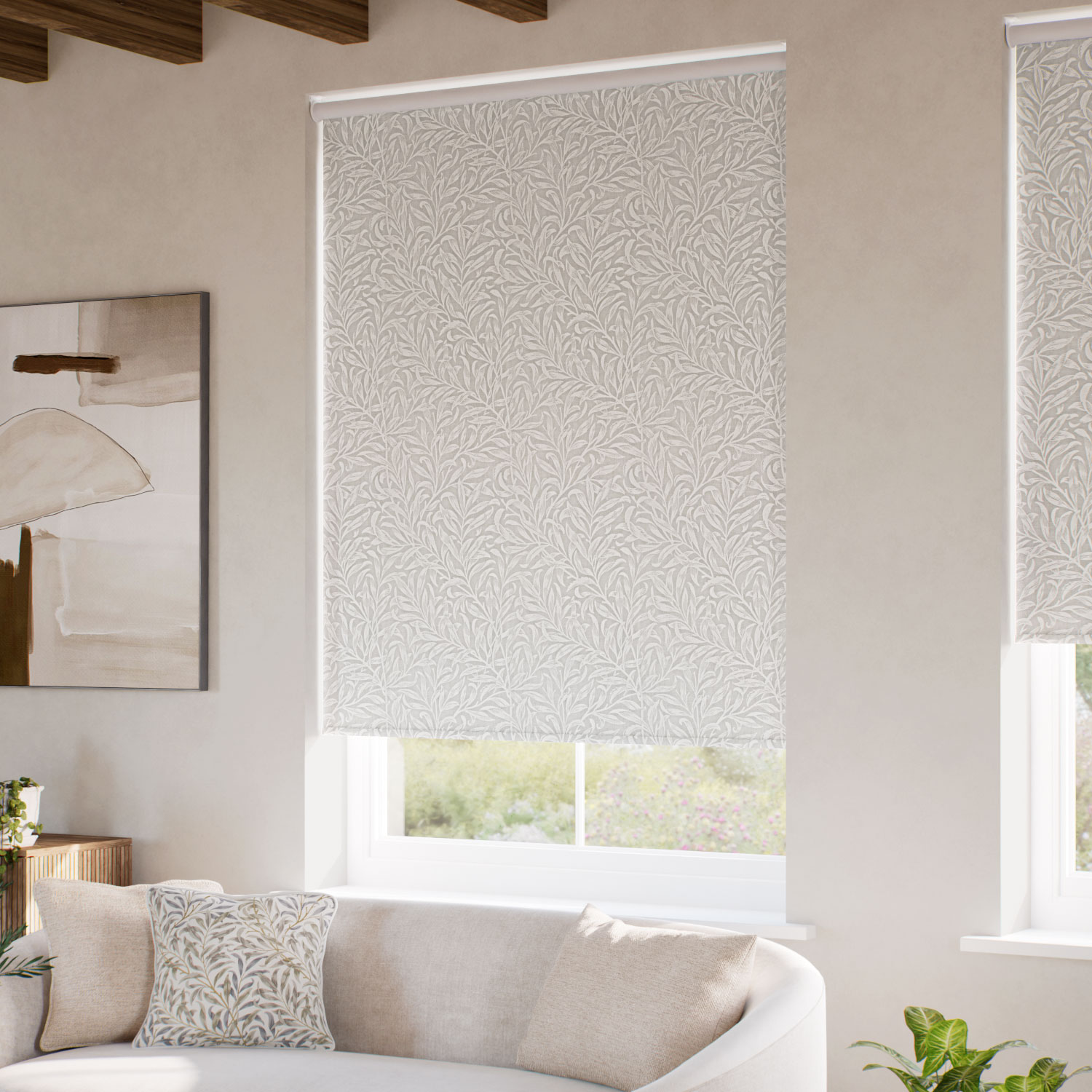 Twist2Go William Morris Willow Bough Jacquard Ivory Roller Blind