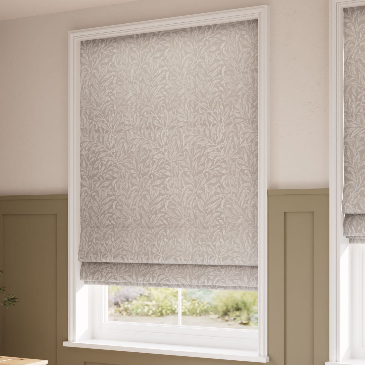 William Morris Willow Bough Jacquard Linen Roman Blind
