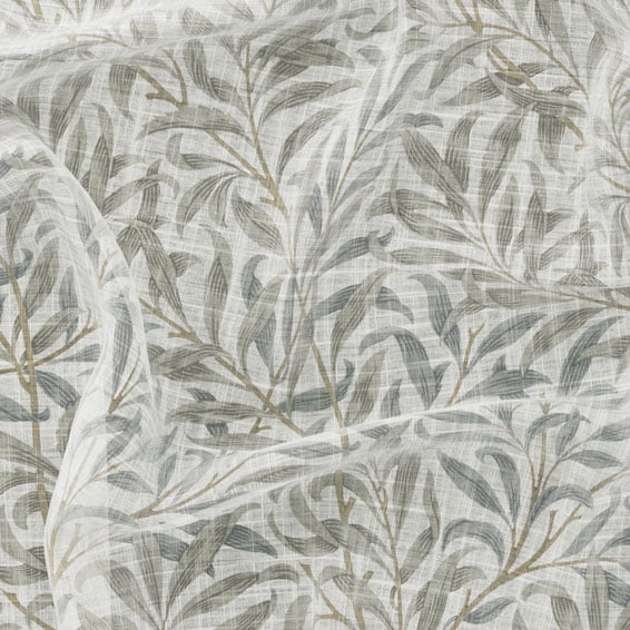 William Morris Willow Bough Voile Mink Roman Blind